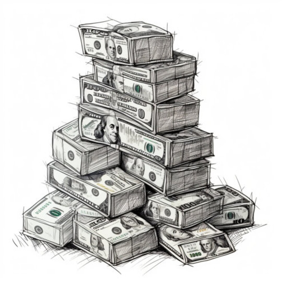 MONEY PNG, STACK of Money, 100 Dollar Bill Png, Money Clipart, Trending Png, Digital Download ...