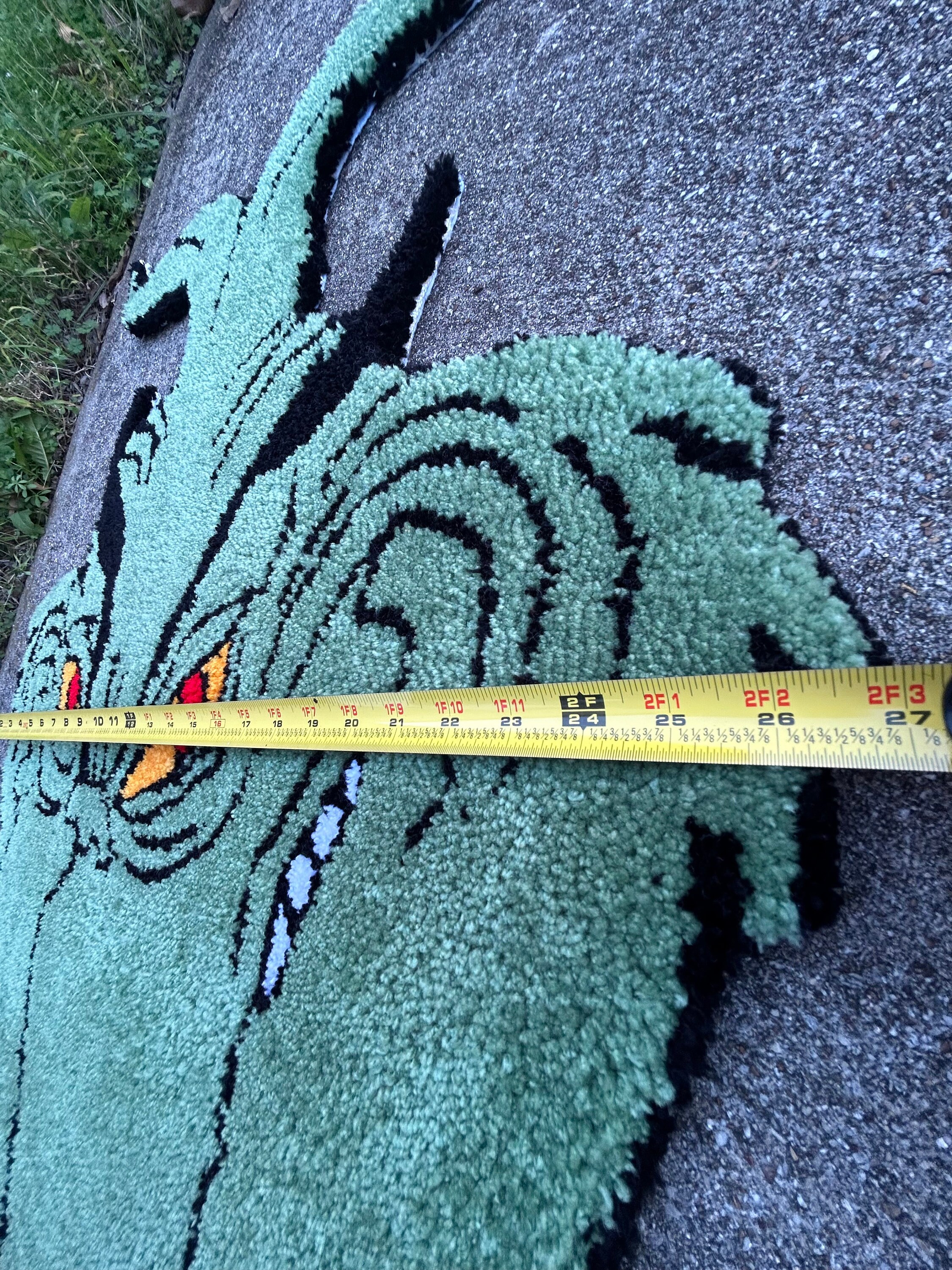 Tufted Grinch Rug 100% Handmade - Etsy