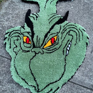 Tufted Grinch Rug 100% Handmade - Etsy