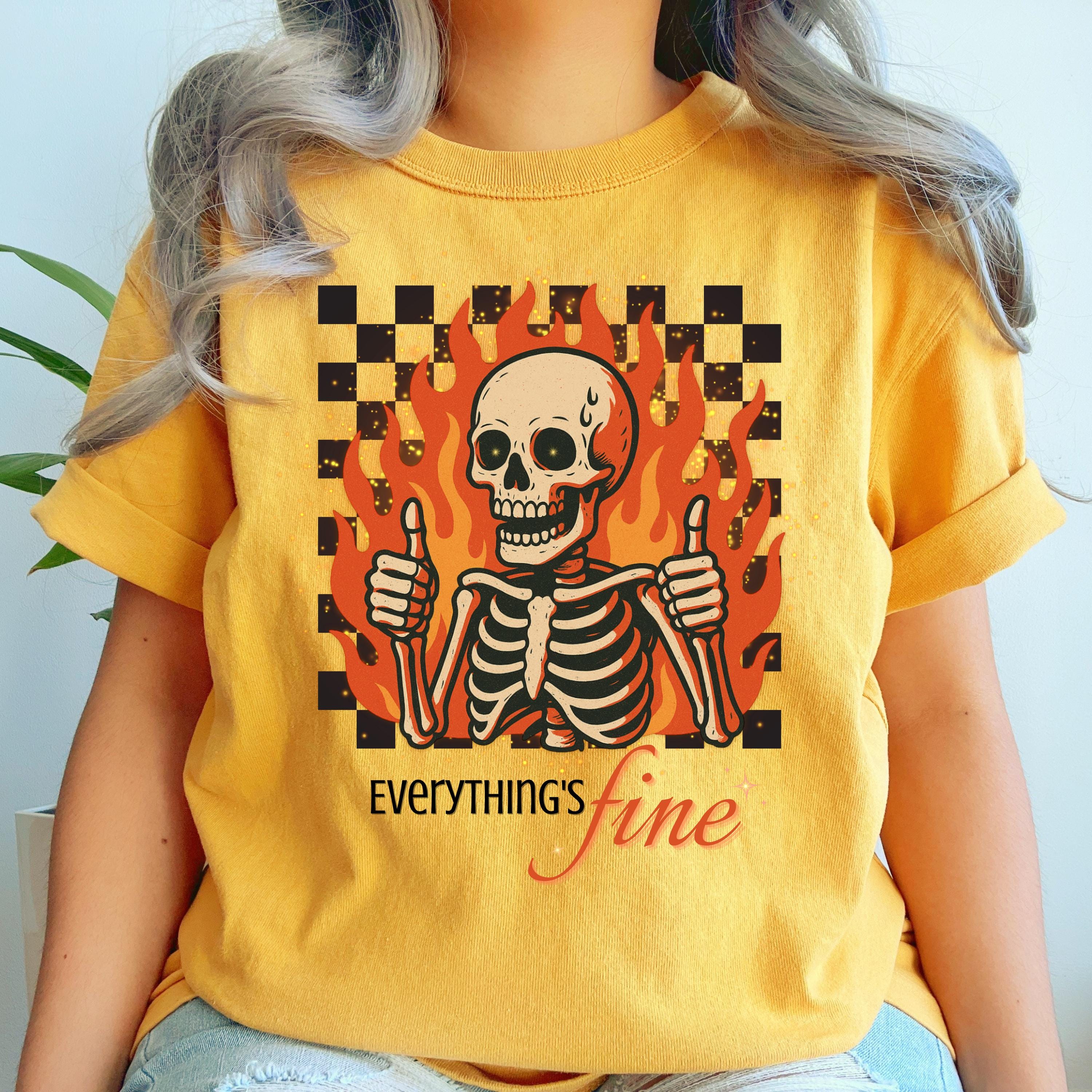 Funny Skeleton "everything's Fine" PNG – Sarcastic Digital Download - Etsy