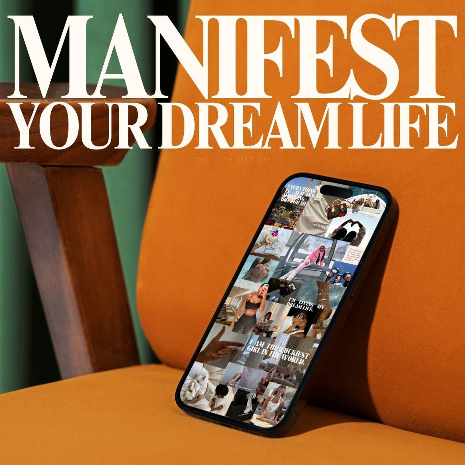 Vision Board Canva Template - Phone Lock Screen Vision Board ...