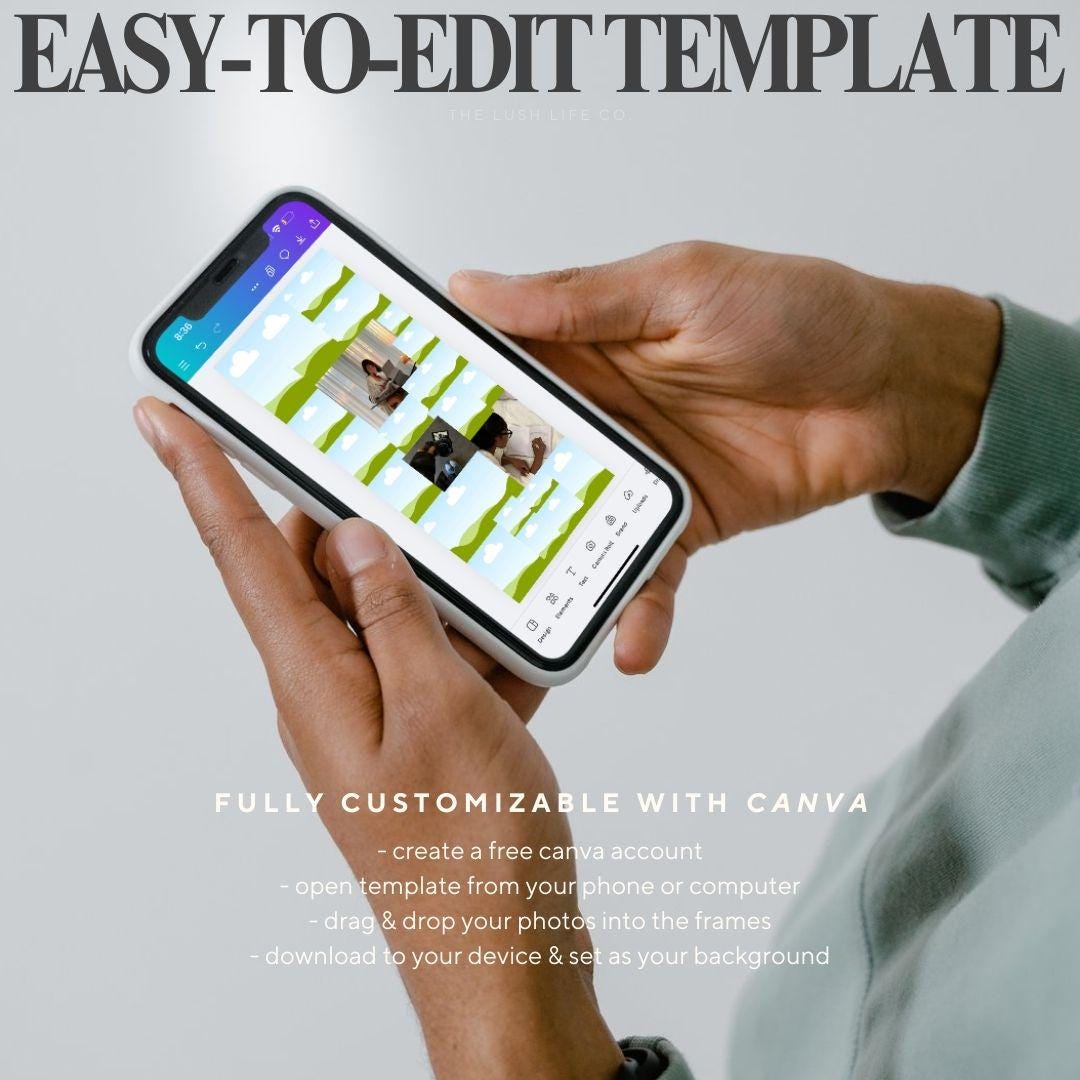 Vision Board Canva Template - Phone Lock Screen Vision Board ...
