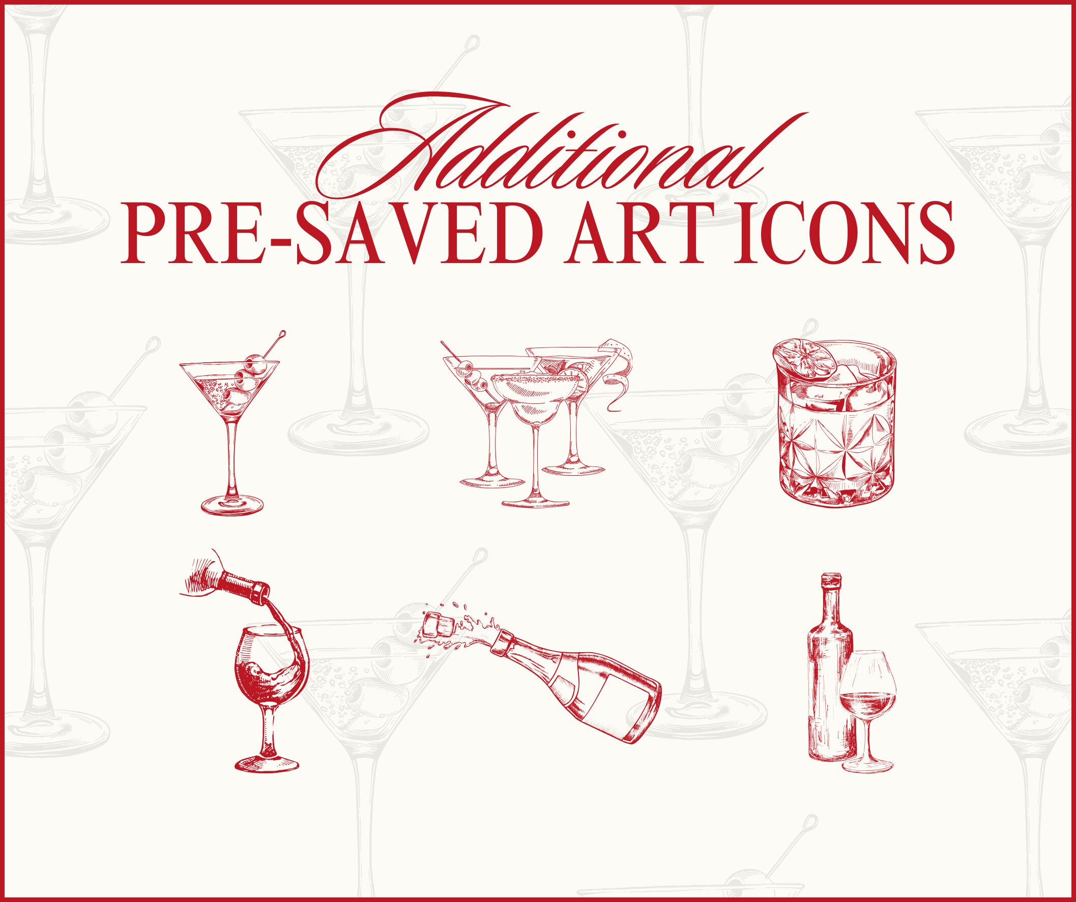 Invitations - Classic Old Money Aesthetic, Chic Martini Theme, Cherry ...