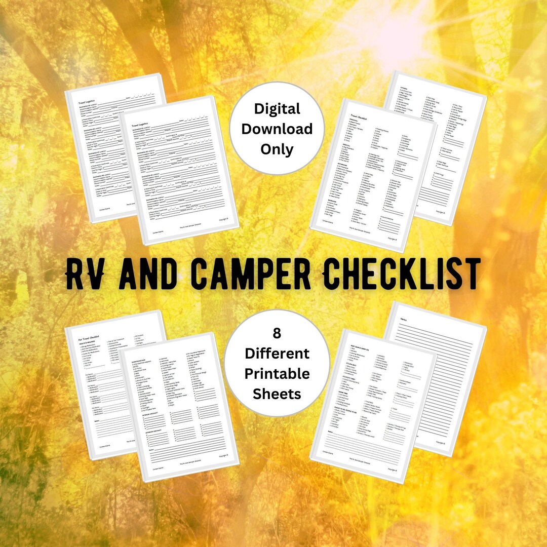 The RV and Camper Checklist | Pack + Prep Like a Champ! | Goodnotes ...