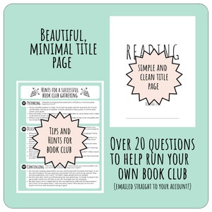 Reading Journal, Book Reviews, Homeschool, Book Club for Kids, Book ...