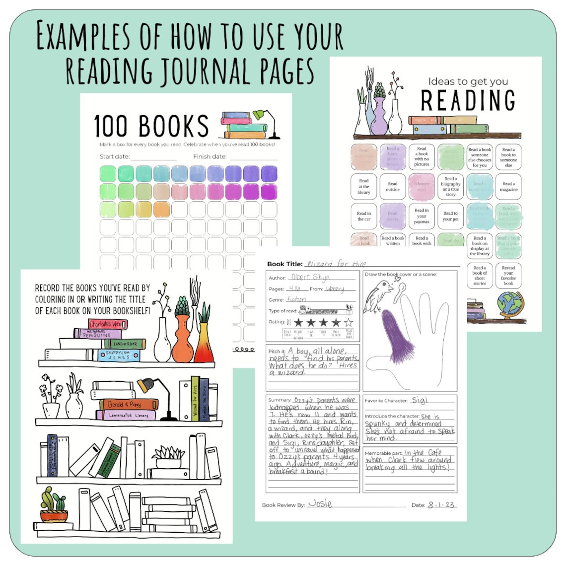 Reading Journal, Book Reviews, Homeschool, Book Club for Kids, Book ...