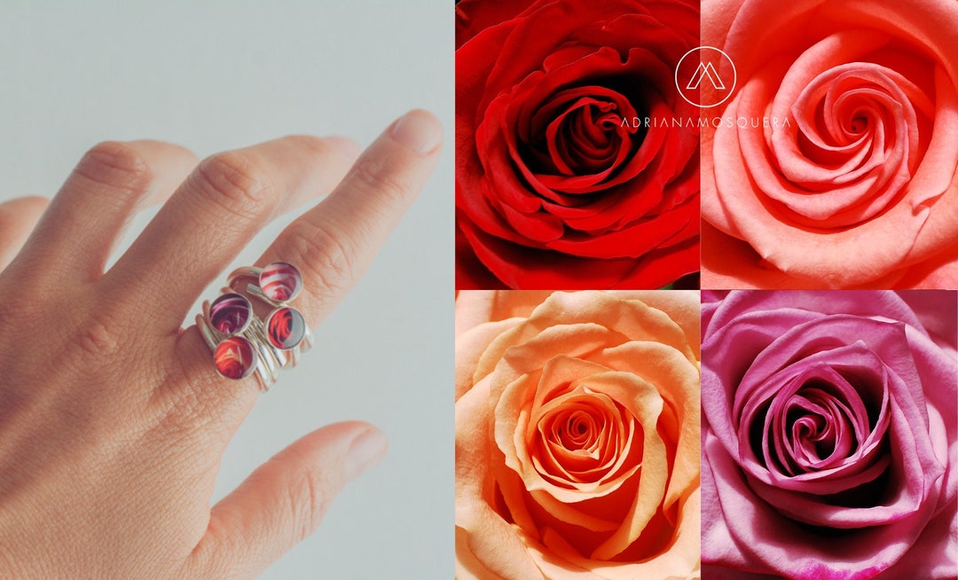 Rose Ring, Tiny Rose Ring, Dainty Flower Ring, Rose Silver Ring ...