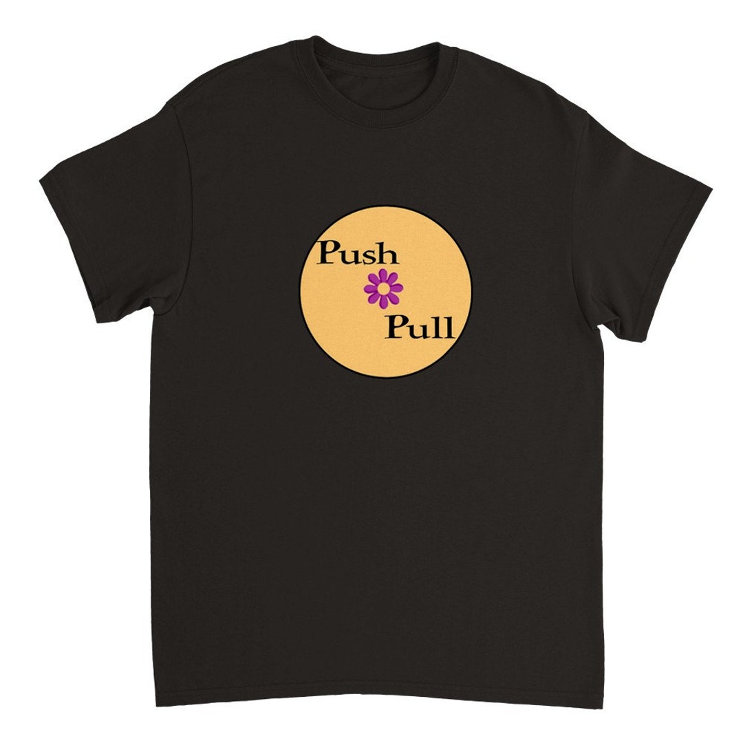 Push Pull - Heavyweight Cotton T-shirt Men's Clothing - Etsy