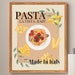 Pasta Print, Pasta Wall Art, Pasta La Vista Baby, Italian Pasta Wall ...