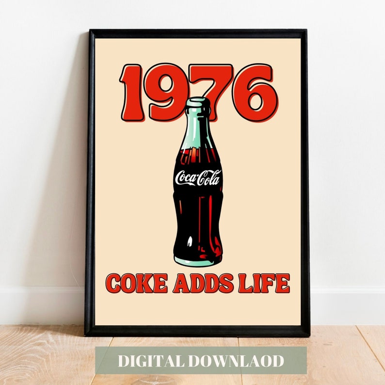 Vintage Coke Print, Coke Adds Life, Coca Cola Print, Soda Lover Gift ...