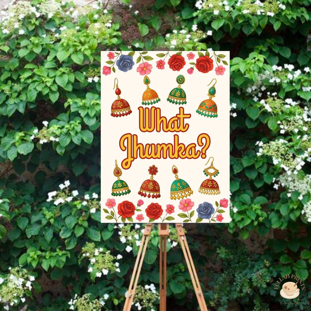 What Jhumka? Sign, Jhumka Bar Sign, Indian Jewelry Table Sign, Bazaar ...