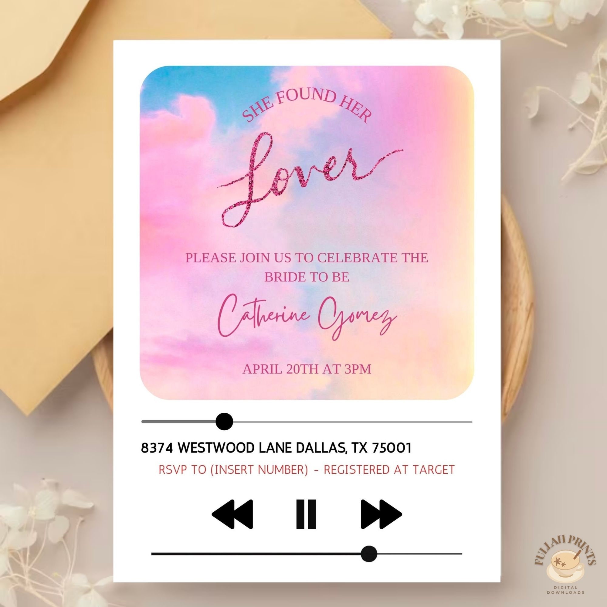 Taylor Swift Lover Bridal Shower Invitation, She Found Her Lover Bridal ...