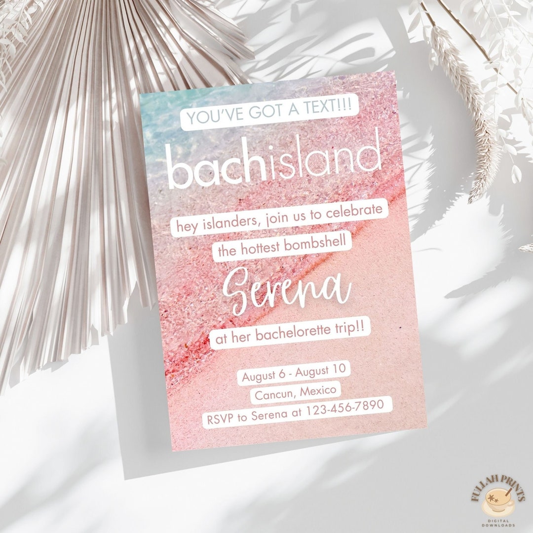 Love Island Theme Bachelorette Party Invite, Bachisland Invite, Love ...