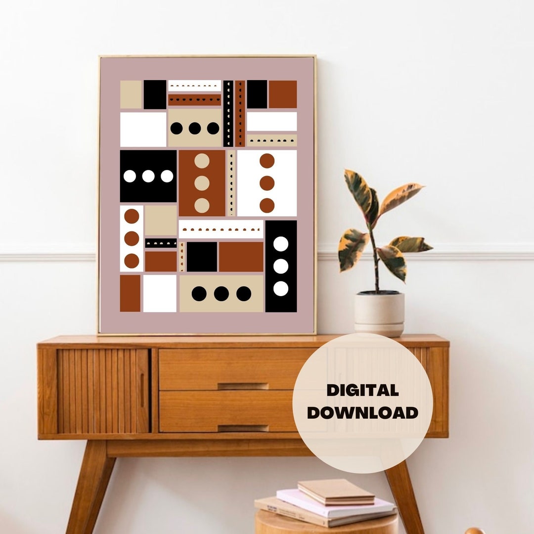 Mauve Abstract Wall Art, Mauve Wall Decor, Abstract Print, DIGITAL ...