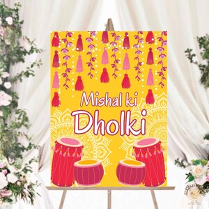 Dholki Sign, Dholki Entrance Sign, Digital Download, Dholki or Mehndi ...
