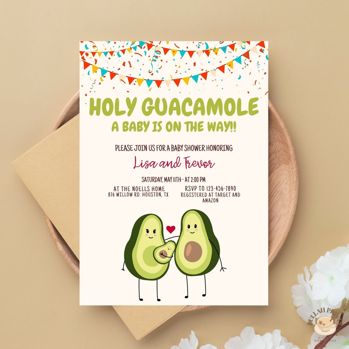 Holy Guacamole Baby Shower Invitation, Editable Holy Moly Guacamole ...