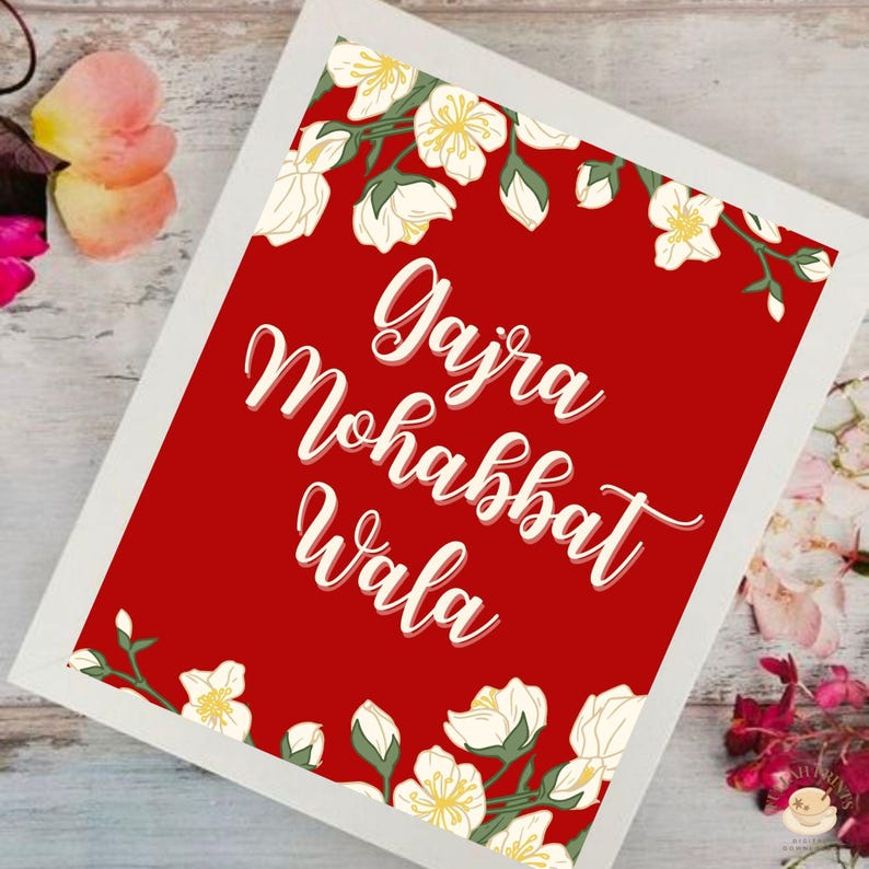 Gajra Station Sign: Mehndi/dholki Table Decor (digital Download) - Etsy