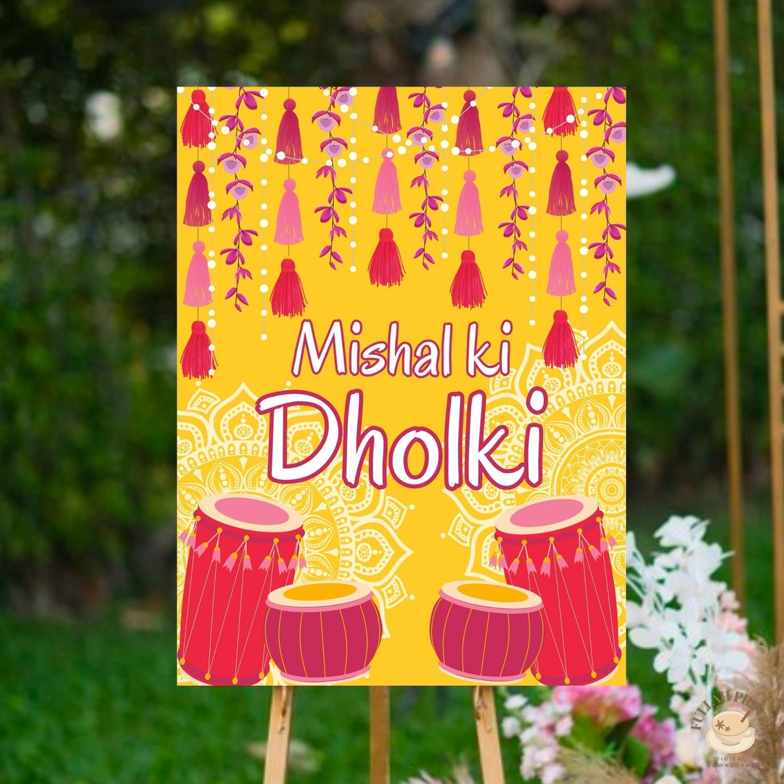 Dholki Sign Dholki Entrance Sign Digital Download Dholki or - Etsy