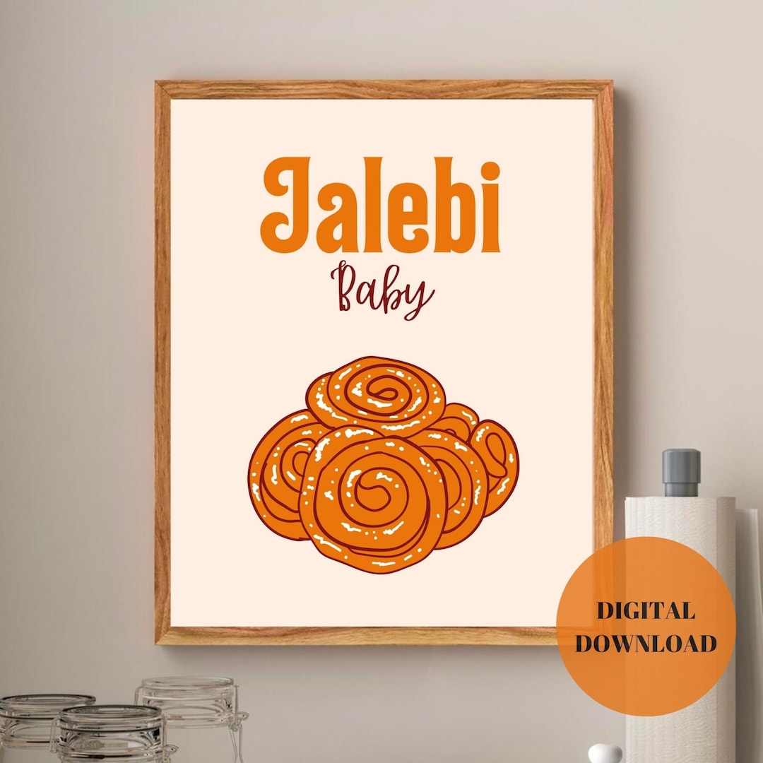 Jalebi Baby Print, Jalebi Print, Jalebi Wall Art, Jalebi Baby, Kitchen ...