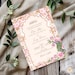 Pink Floral Nikkah Invitation, Digital Nikkah Invite Template, Peacock ...