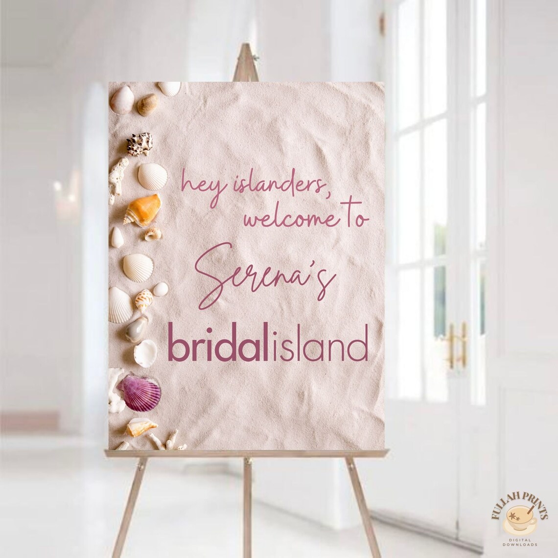 Love Island Themed Bridal Shower Welcome Sign, Bridal Island Welcome ...