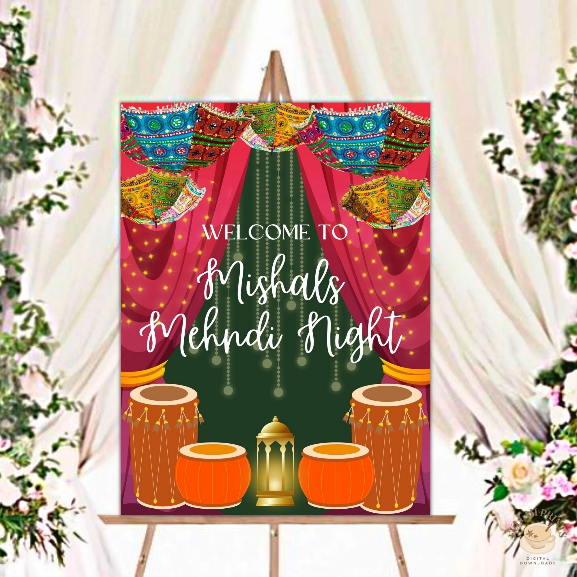 Mehndi Welcome Sign Mehndi Welcome Poster Mehndi Entrance - Etsy