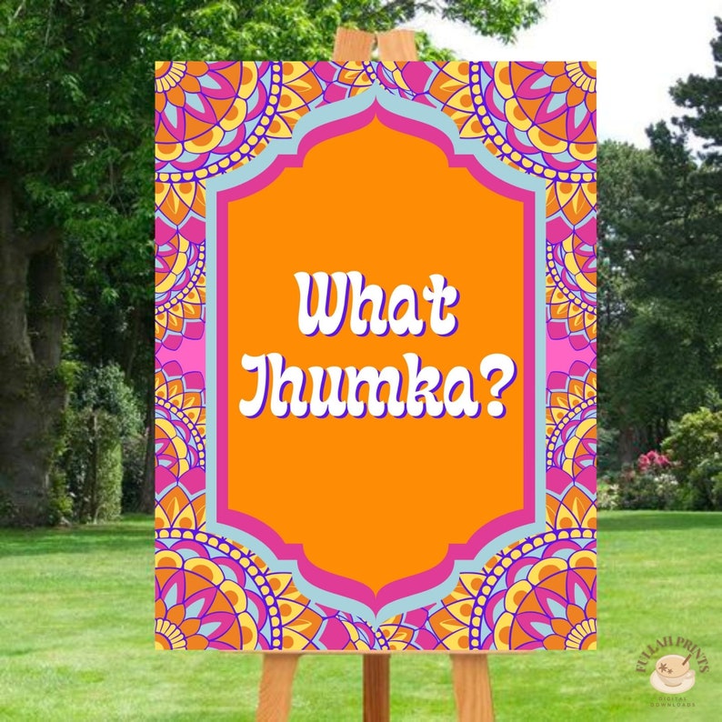What Jhumka? Sign: Mehndi/dholki Table Decor (digital Download) - Etsy