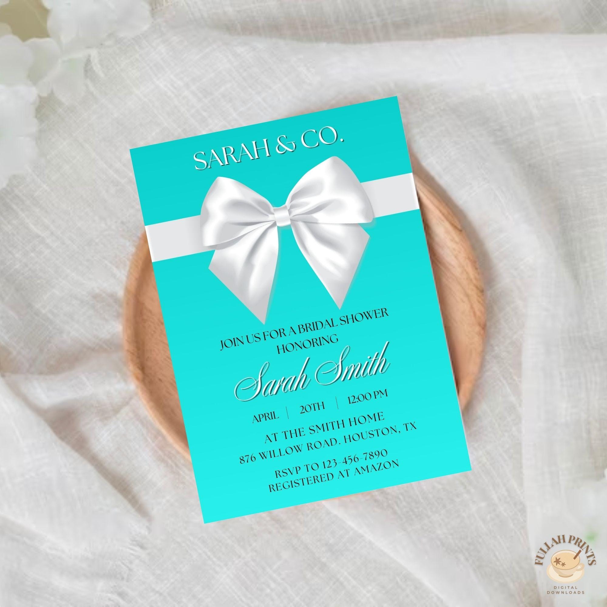 Tiffany and Co. Inspired Bridal Shower Invite, Breakfast at Tiffanys ...