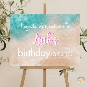 Love Island Themed Birthday Welcome Sign, Birthday Island Welcome Sign ...