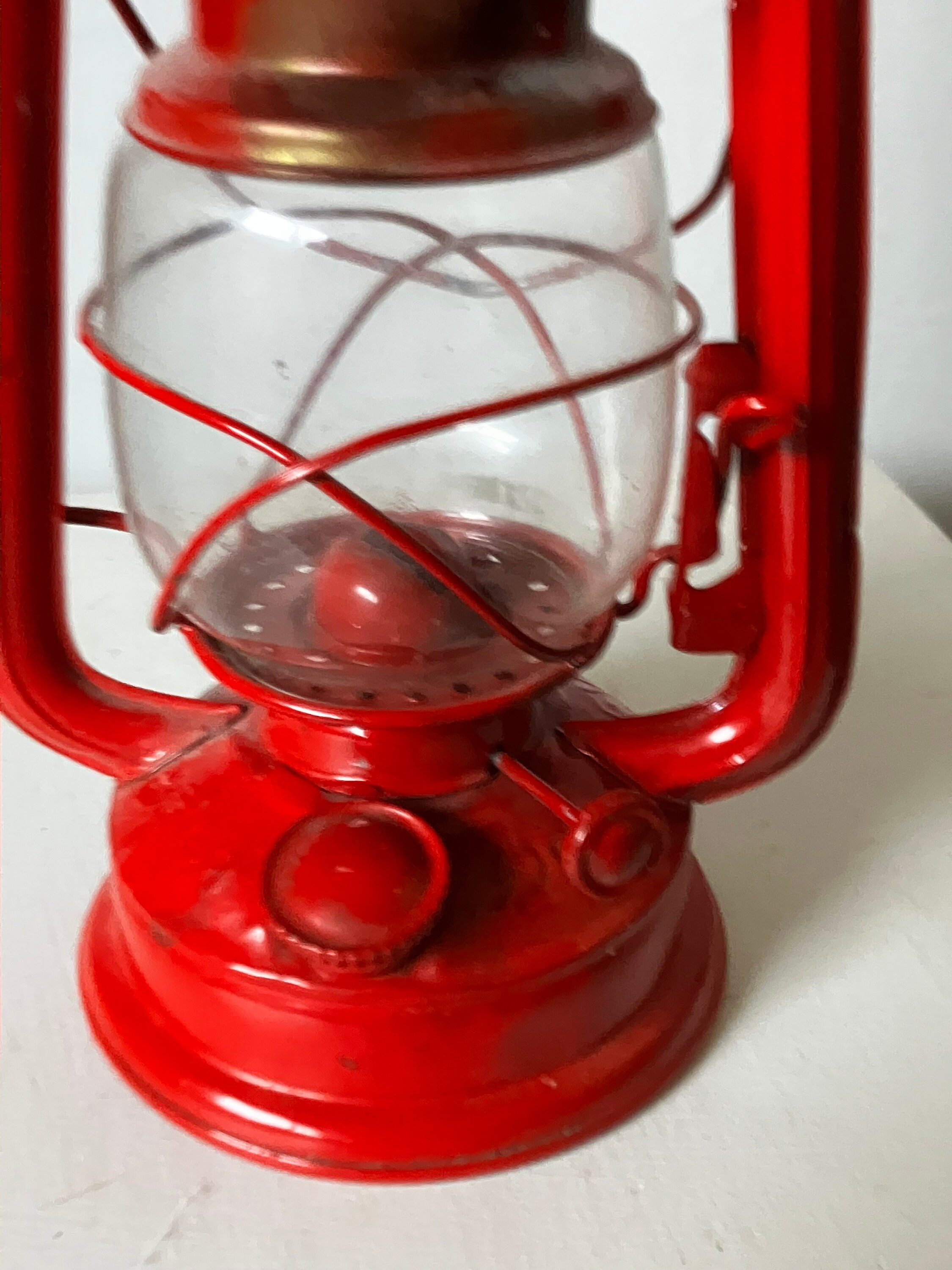 Red Vintage Hurricane Lantern, Lamp, Retro Lighting, Paraffin Oil Lamp ...