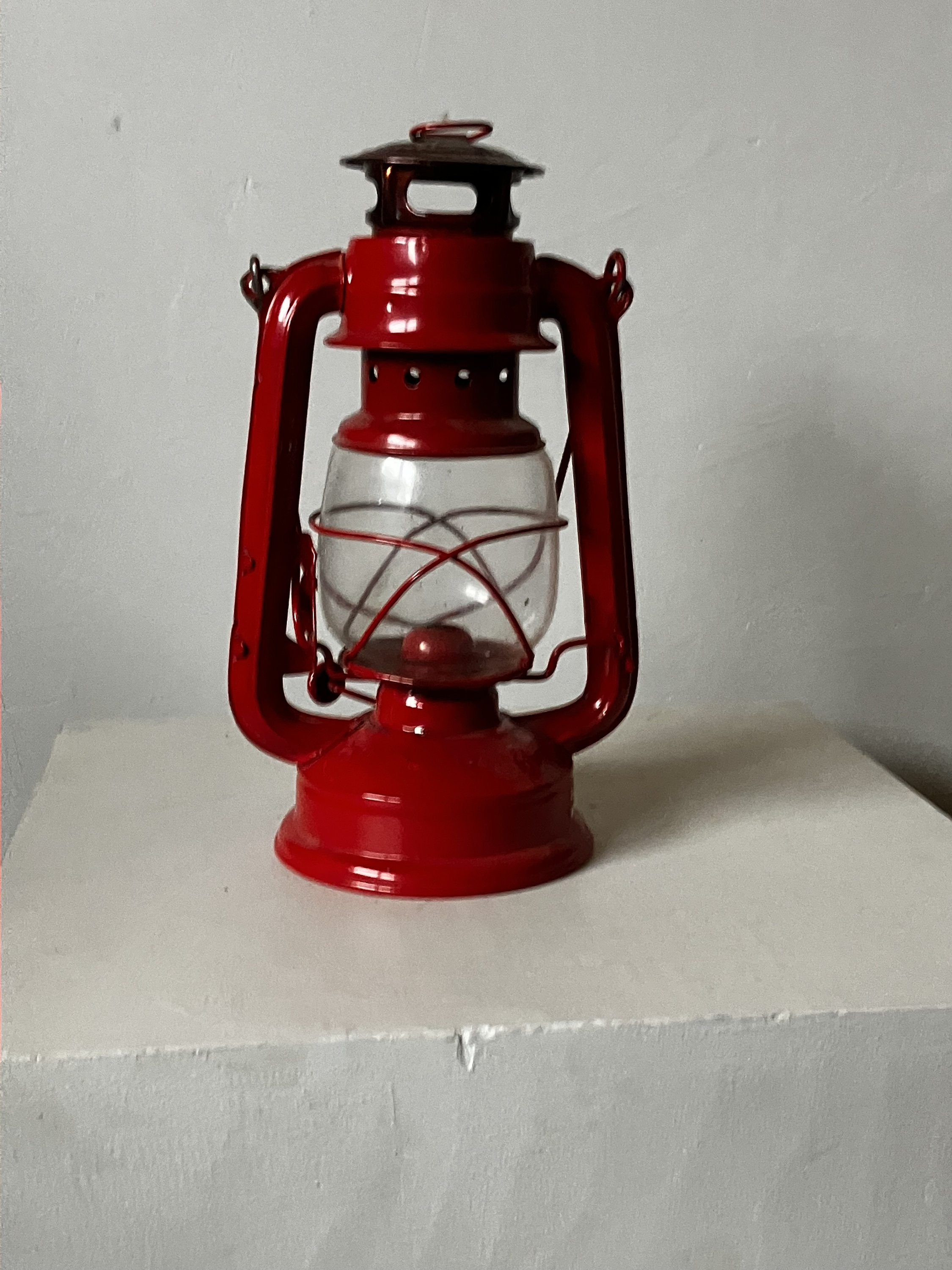 Red Vintage Hurricane Lantern, Lamp, Retro Lighting, Paraffin Oil Lamp ...