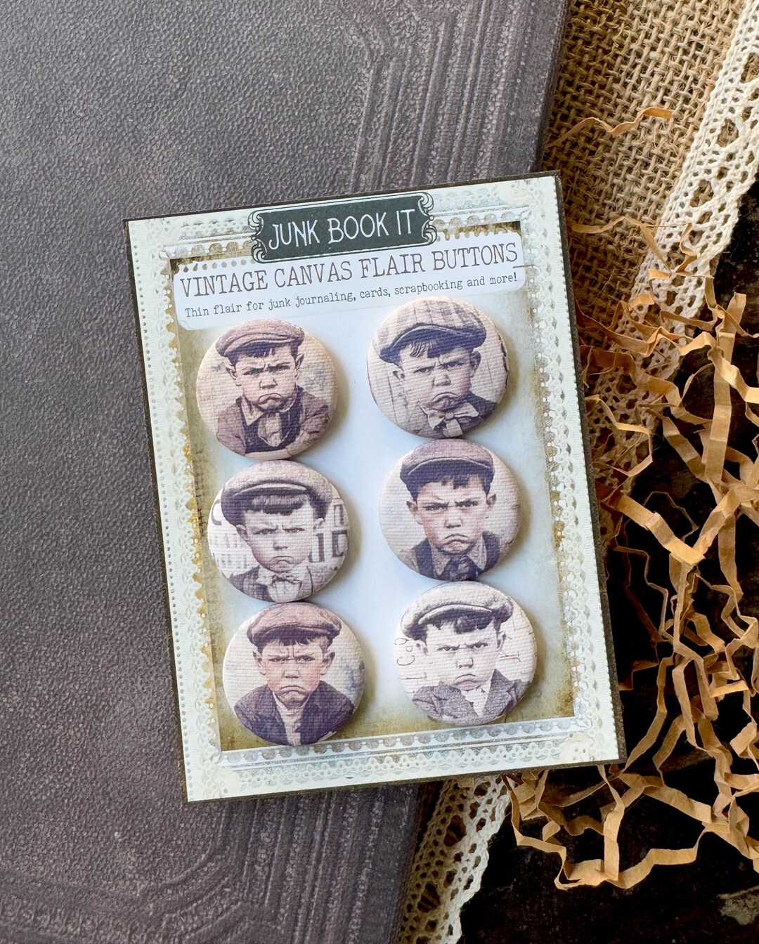 Grumpy Boy Canvas Flair Buttons, Vintage Boy Junk Journaling, Grumpy ...