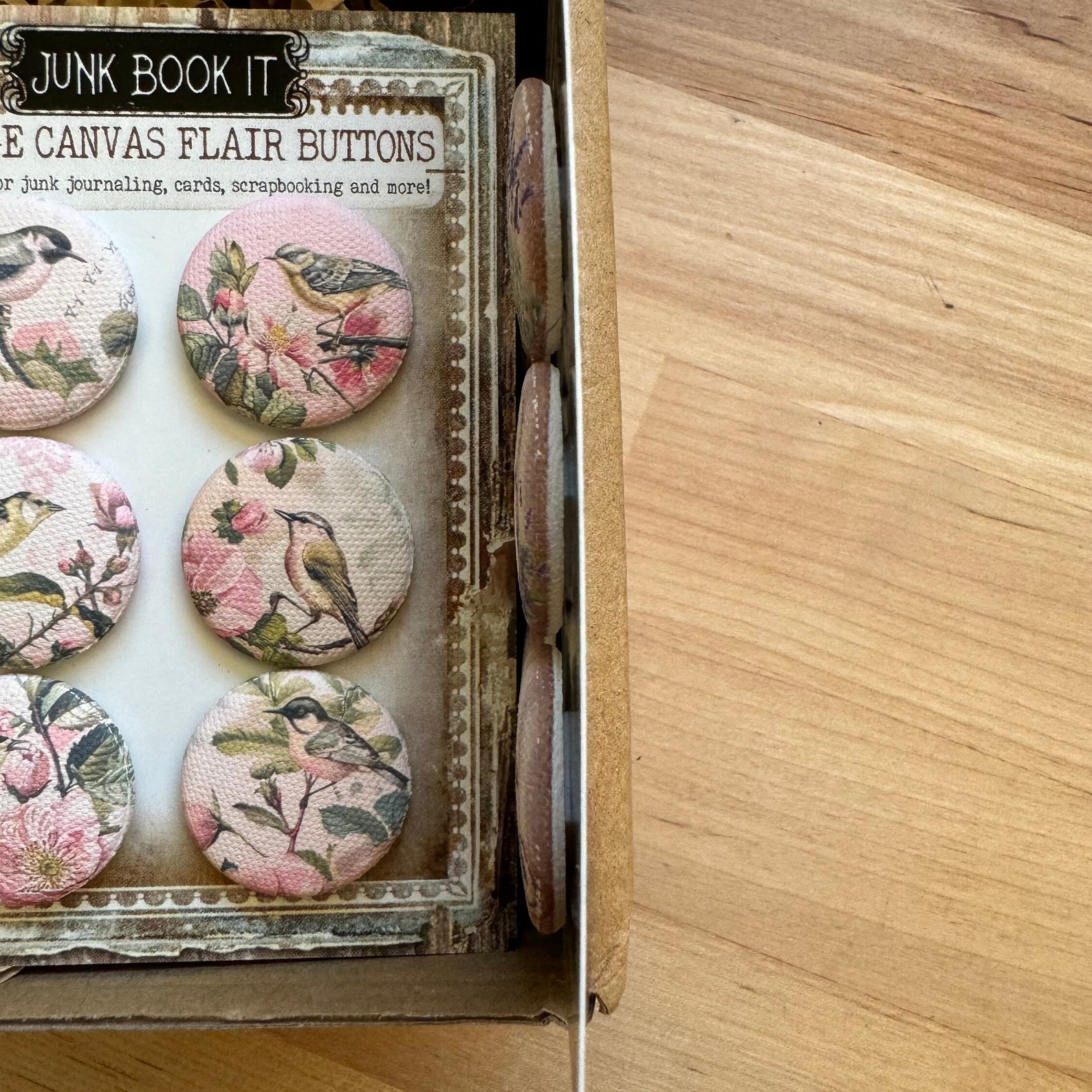 Garden Bird Canvas Flair Buttons, Vintage Bird Junk Journaling, Garden ...