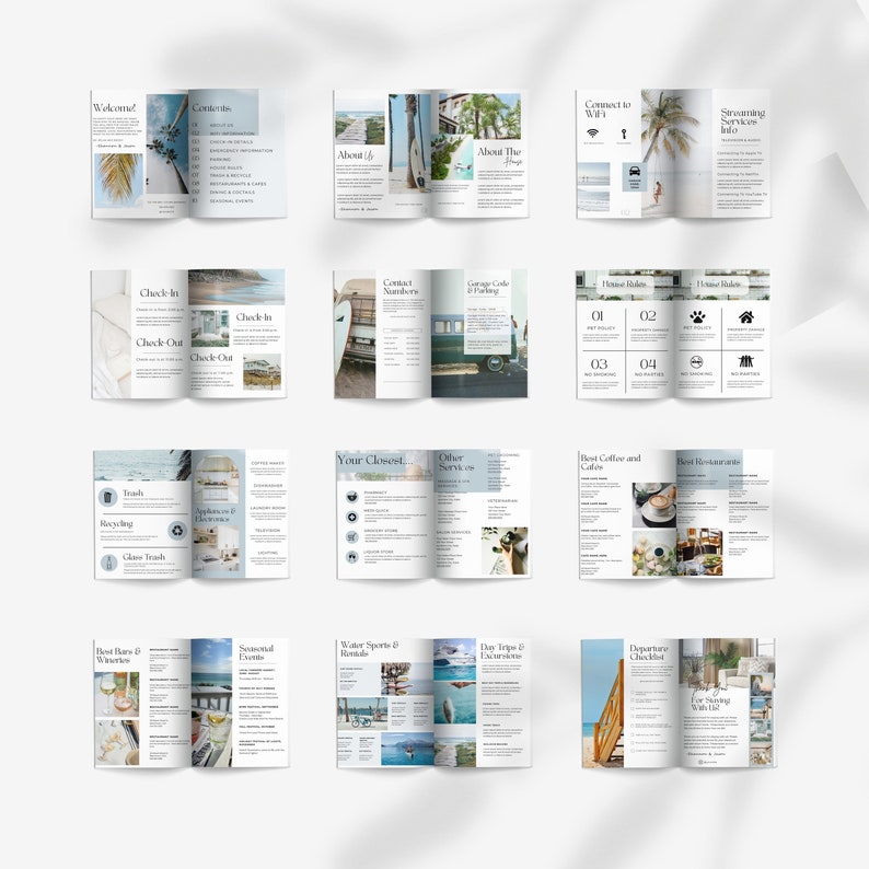 Editable Canva Welcome E Book, Printable VRBO Guest Guidebook, Airbnb ...