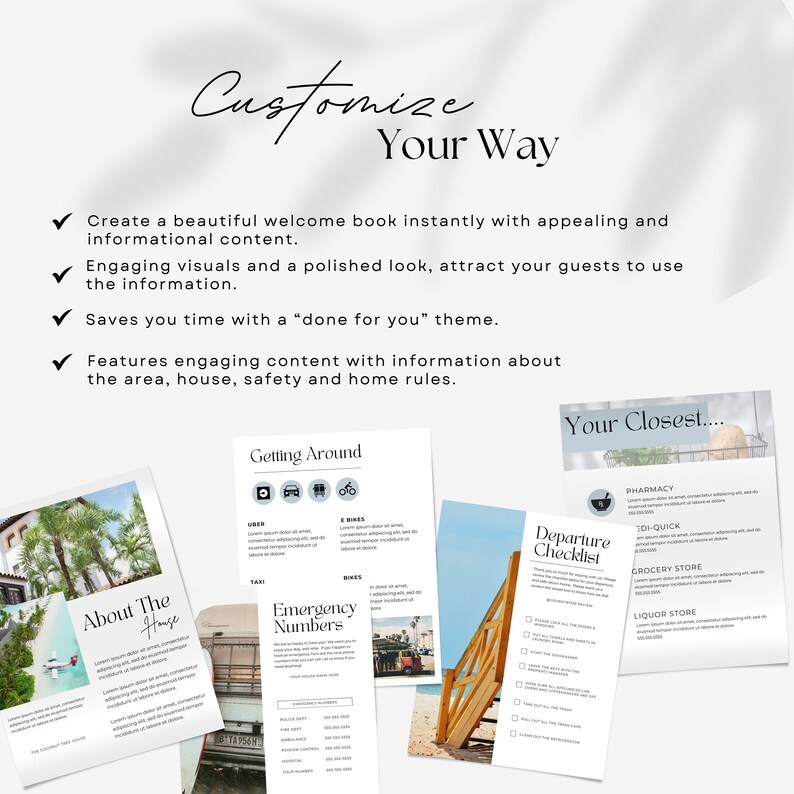 Editable Canva Welcome E Book, Printable VRBO Guest Guidebook, Airbnb ...