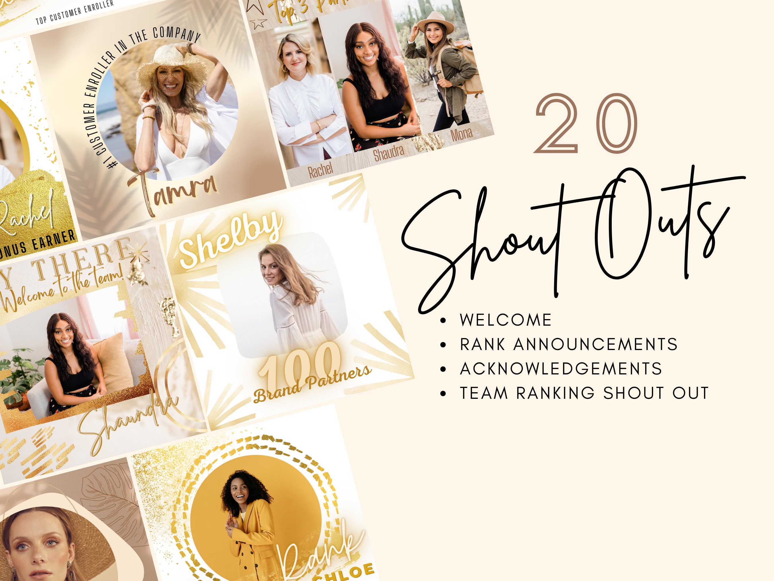 Social Media Shout Out Templates for Network Marketers - Etsy