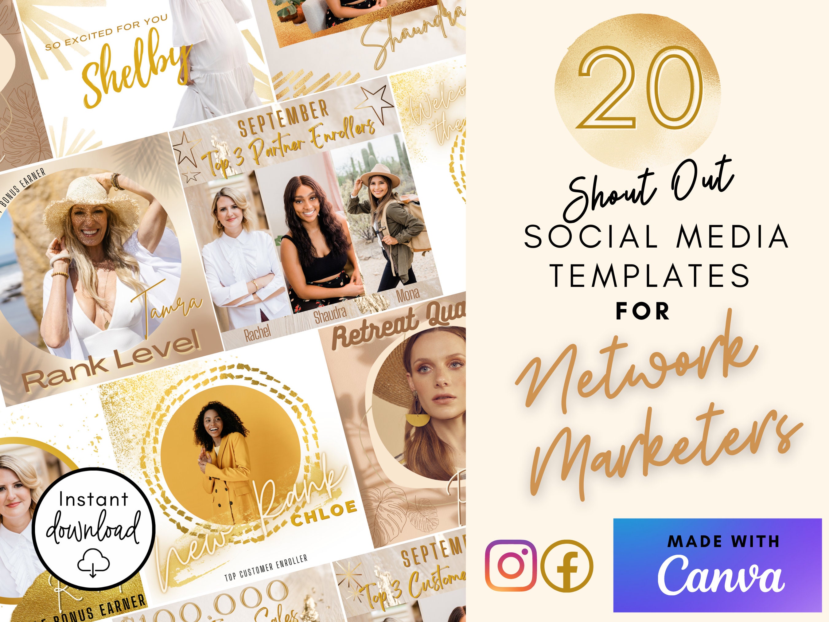 Social Media Shout Out Templates for Network Marketers - Etsy Social Media Shout Out Templates for Network Marketers - Etsy