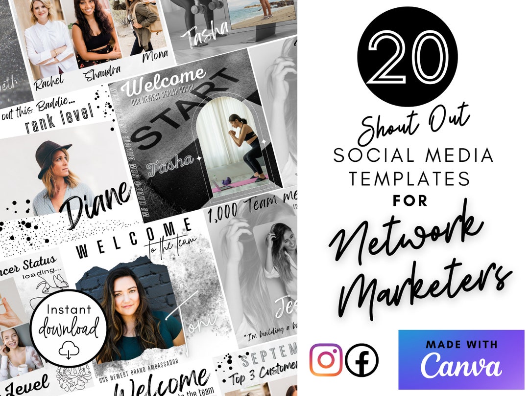 Social Media Shout Out Templates for Network Marketers - Etsy Social Media Shout Out Templates for Network Marketers - Etsy