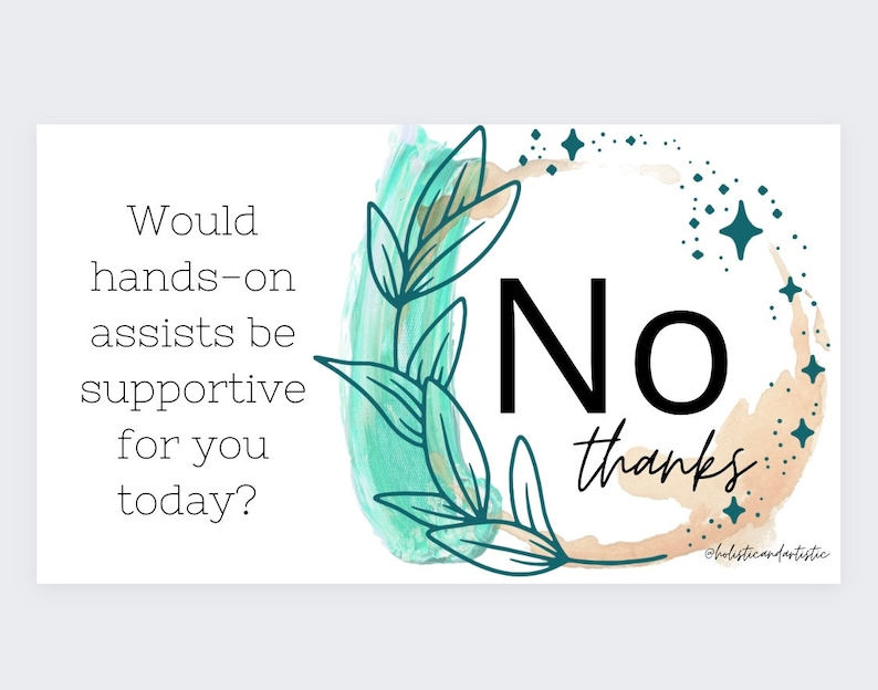 Yoga Class Consent Cards DIGITAL DOWNLOAD Design | Hands-on Assists ...