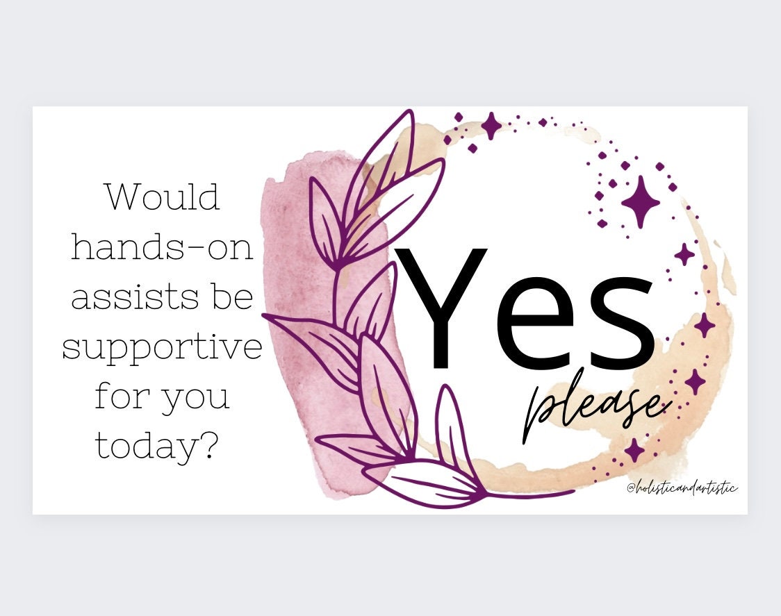 Yoga Class Consent Cards DIGITAL DOWNLOAD Design | Hands-on Assists ...