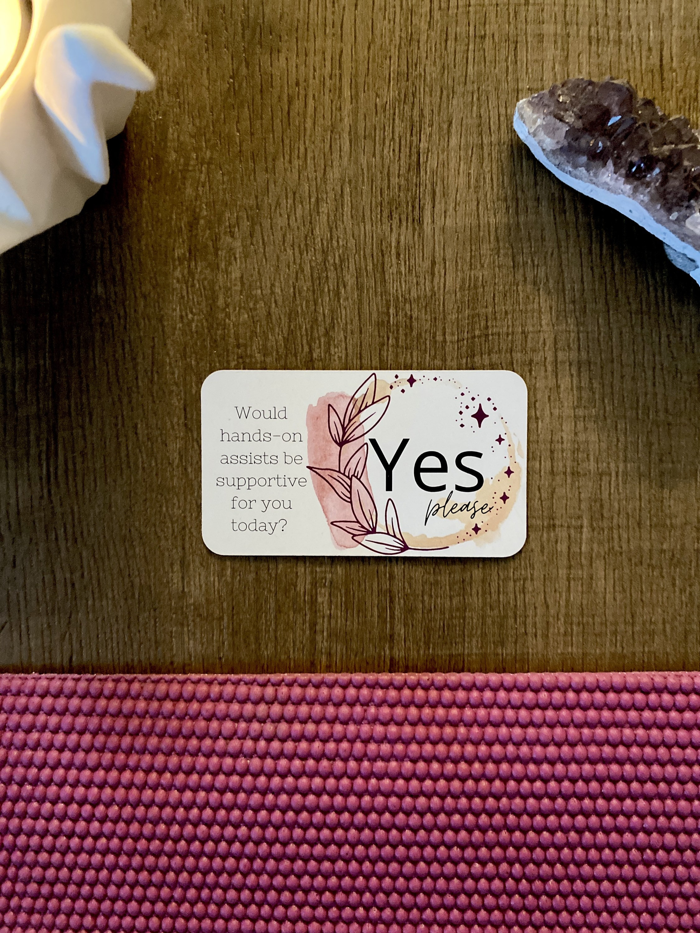Yoga Class Consent Cards DIGITAL DOWNLOAD Design | Hands-on Assists ...