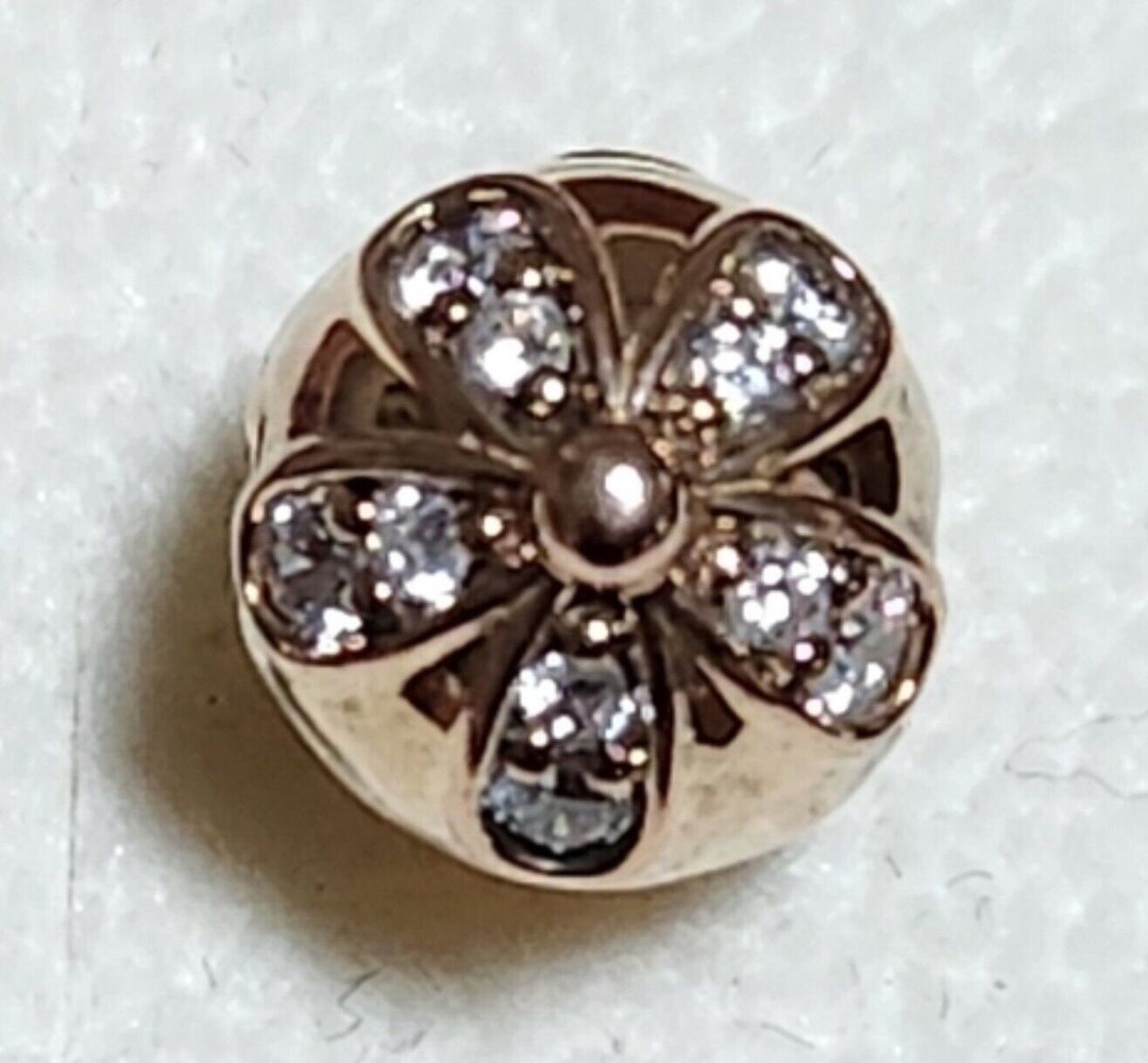Authentic PANDORA Dazzling Daisy Rose Gold Clip Charm - Etsy