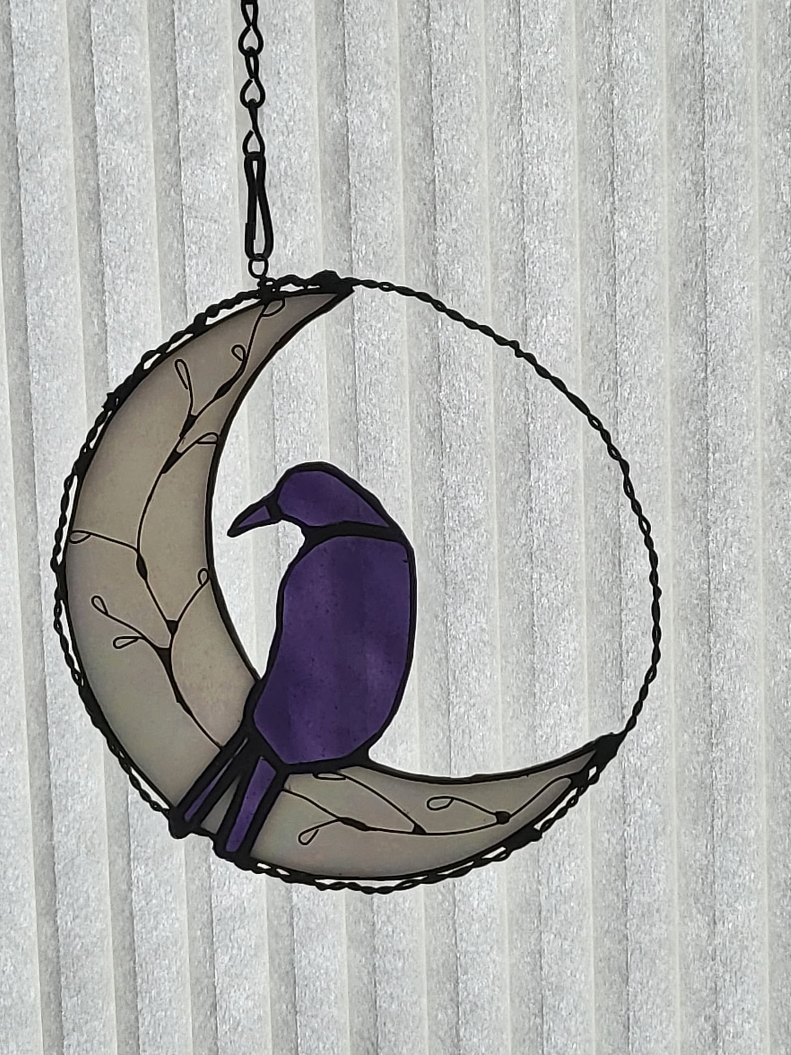 Lunar Raven Stained Glass Pattern digital PDF Format - Etsy