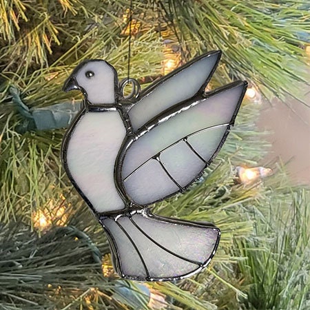 Dove Stained Glass Pattern Ornament / Suncatcher digital - Etsy
