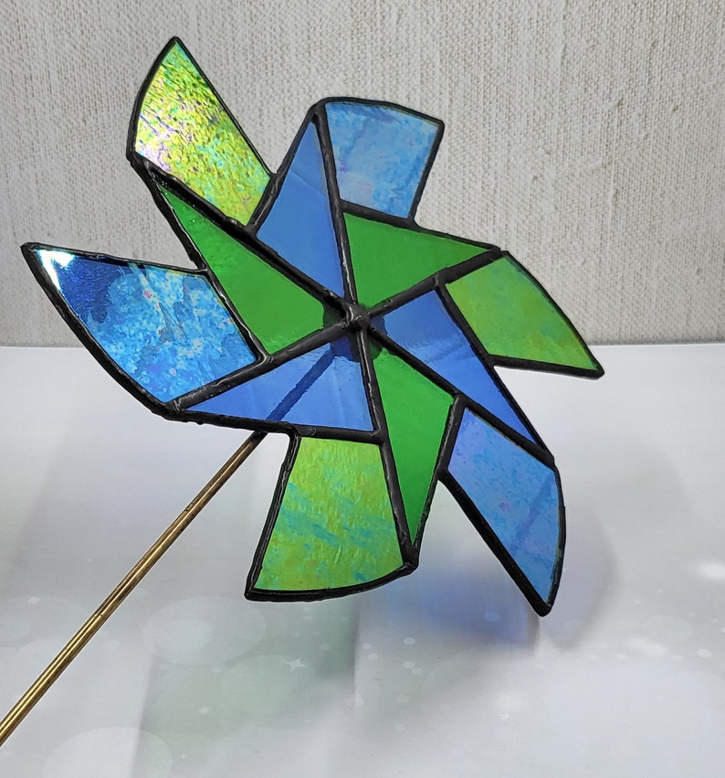 Colorful Pinwheel Stained Glass Pattern digital PDF Format - Etsy