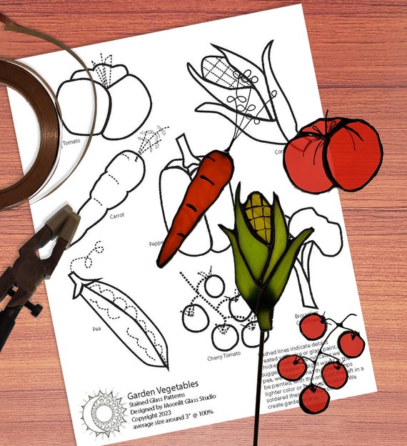 Garden Vegetables Printable Patterns