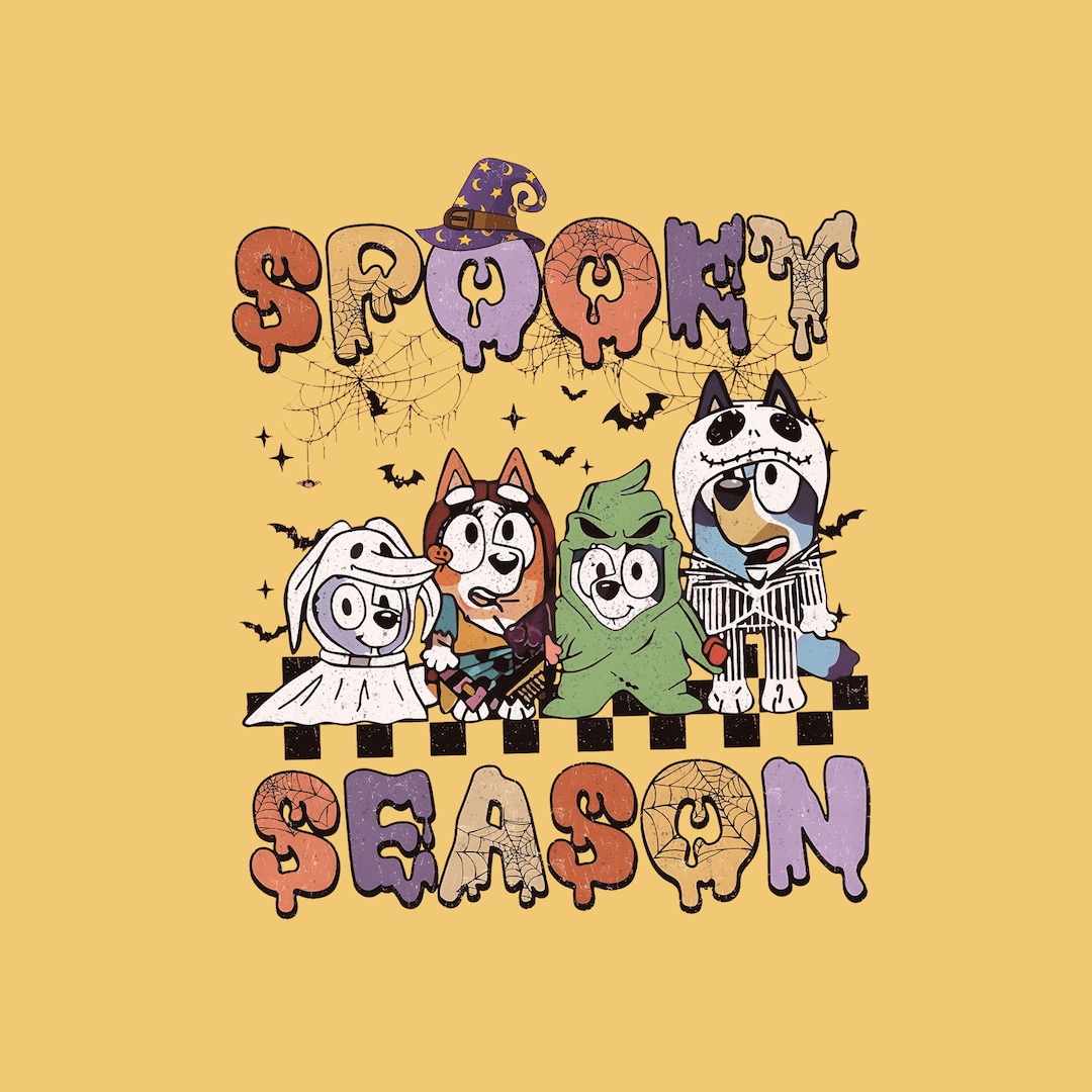 Bluey Halloween PNG Bluey Spooky Season Png Bluey Trick or - Etsy UK