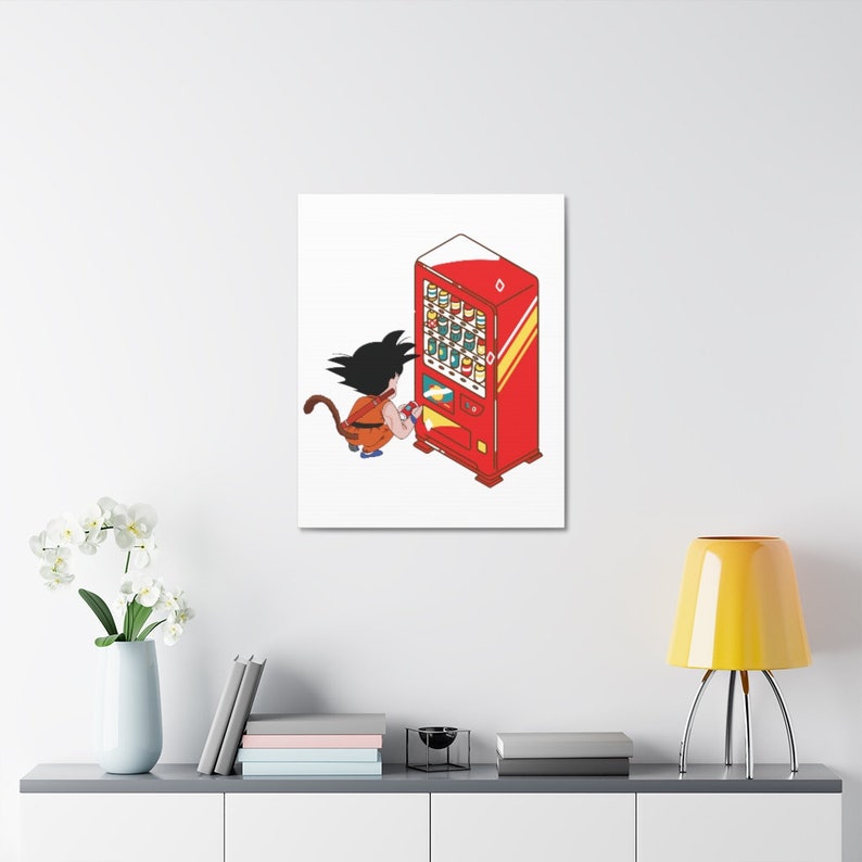 Dragon Ball Vending Machine Kid Goku Canvas Wall Art - Etsy