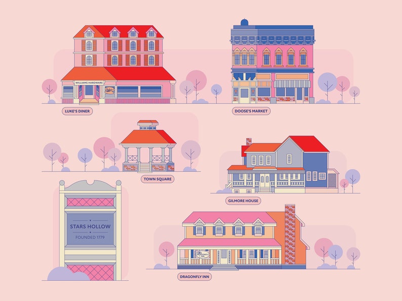 DIGITAL DOWNLOAD Gilmore Girls Stars Hollow Design - Etsy