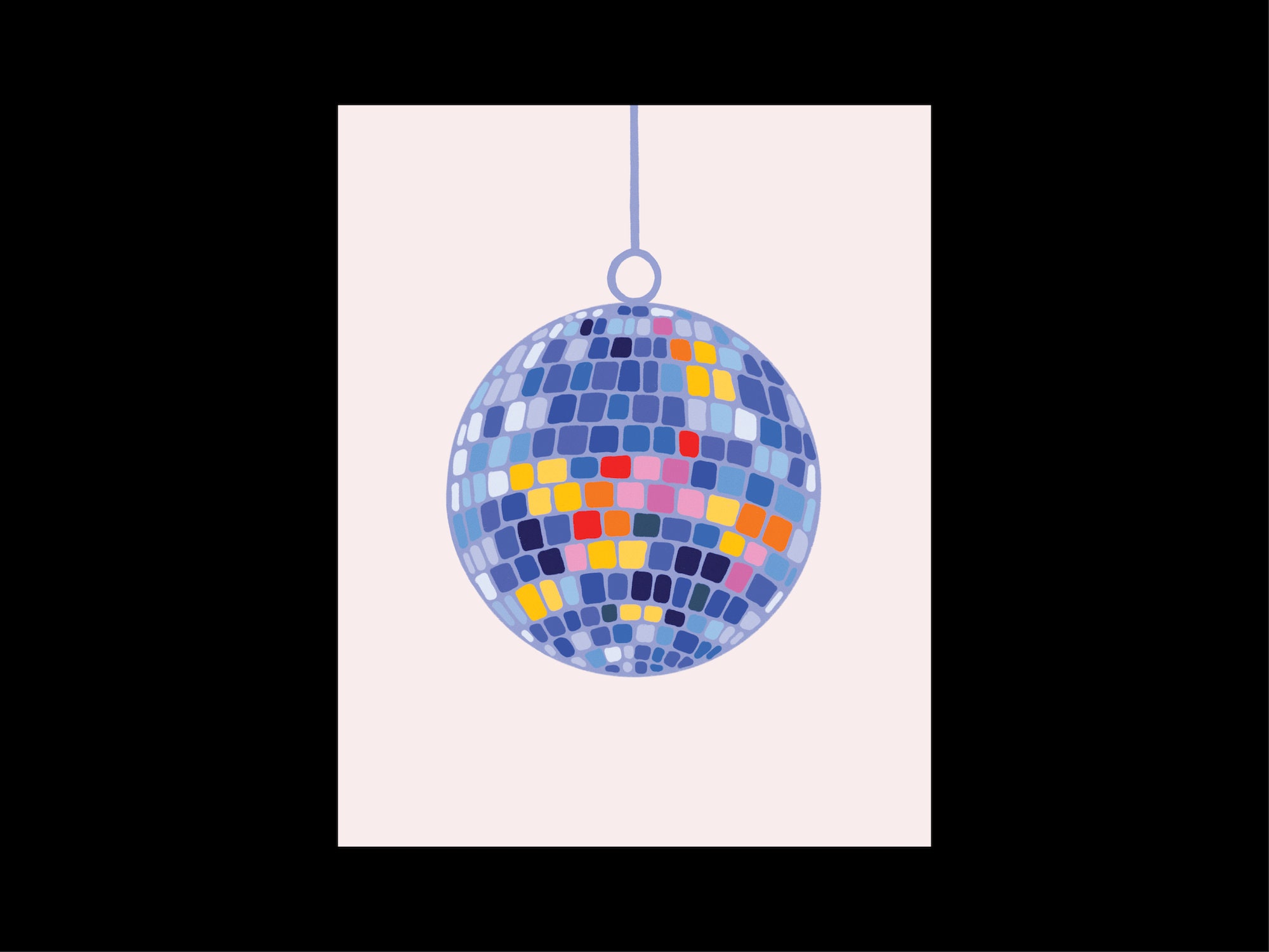 DIGITAL DOWNLOAD Disco Ball Print - Etsy